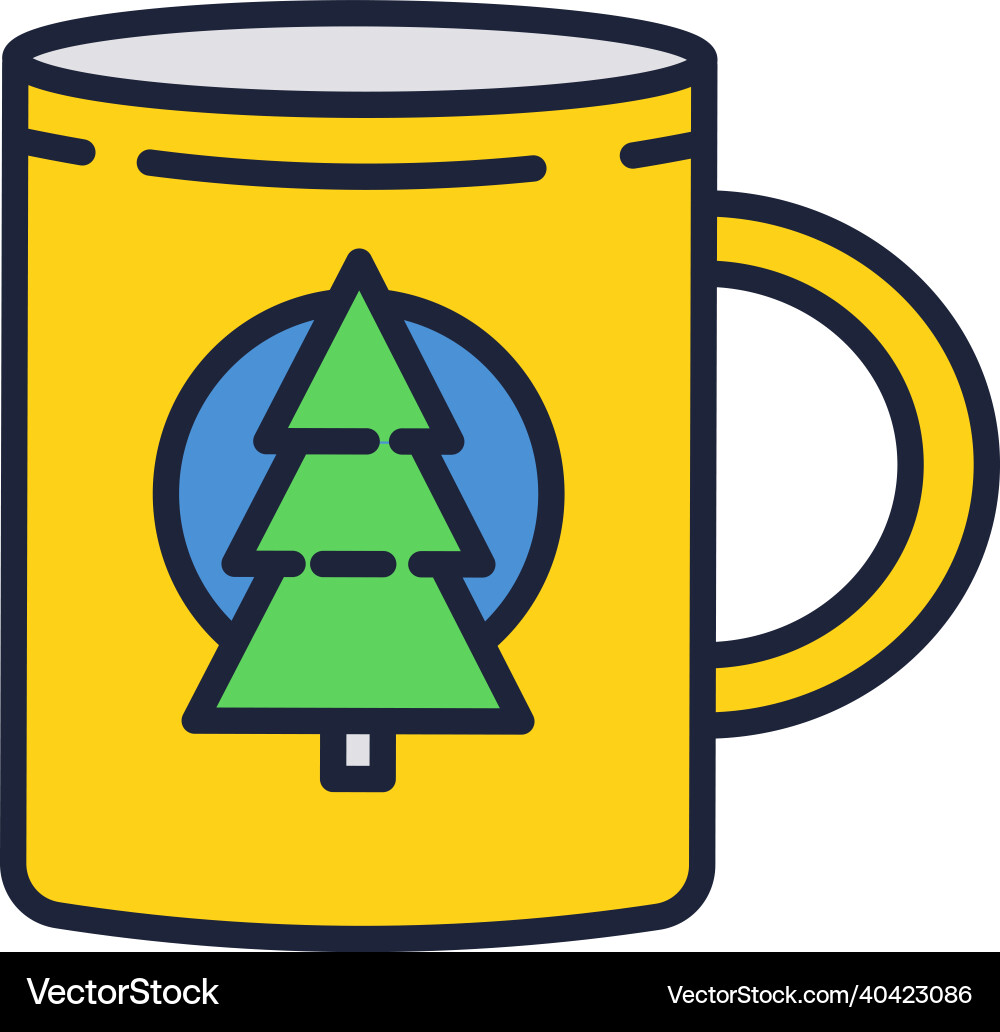 Travel mug icon logo graphic symbol Royalty Free Vector