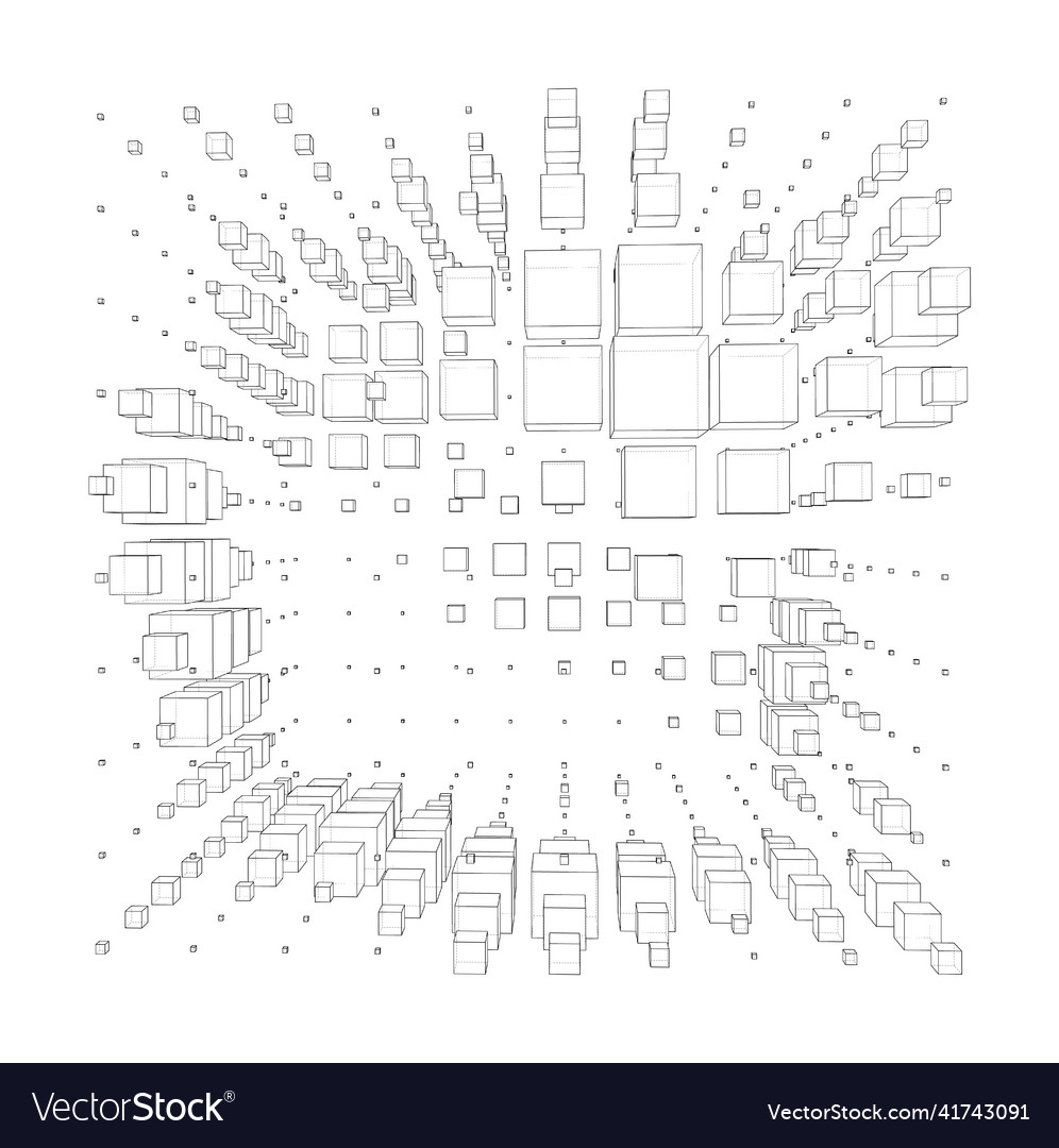 Abstract boxes background Royalty Free Vector Image