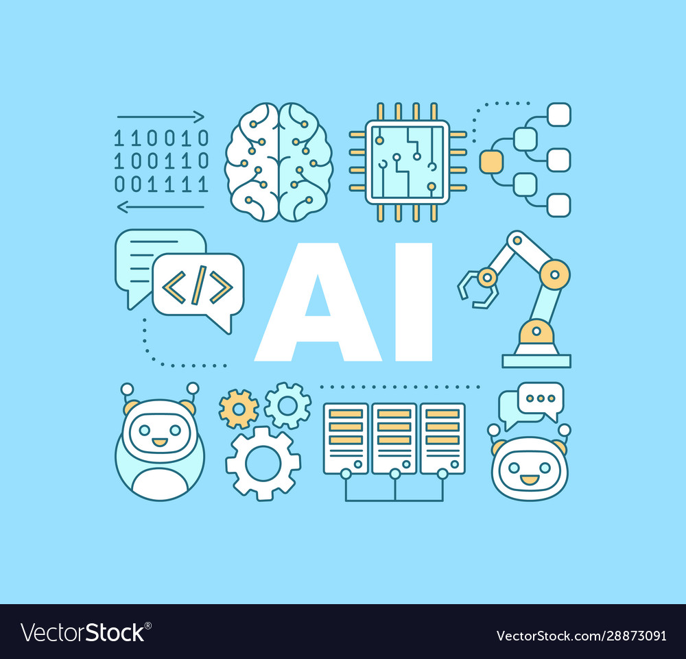 Ai word concepts banner Royalty Free Vector Image