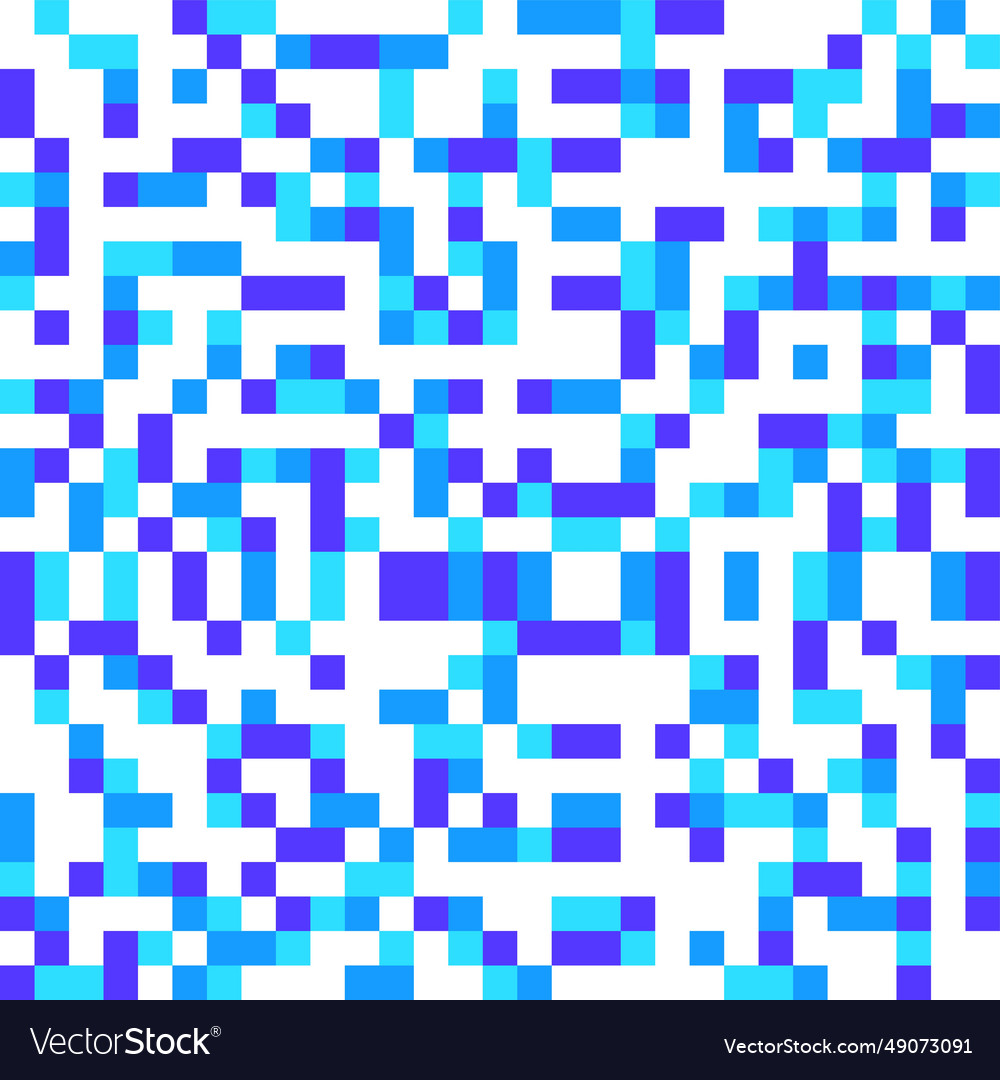 Cold color pixel pattern or background Royalty Free Vector