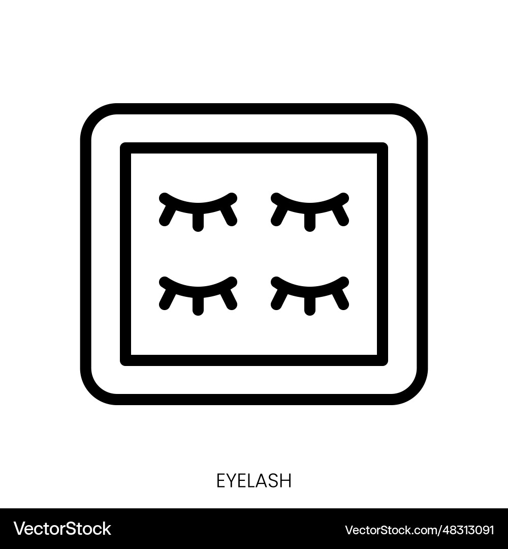 Eyelash icon line art style design isolated on Vector Image