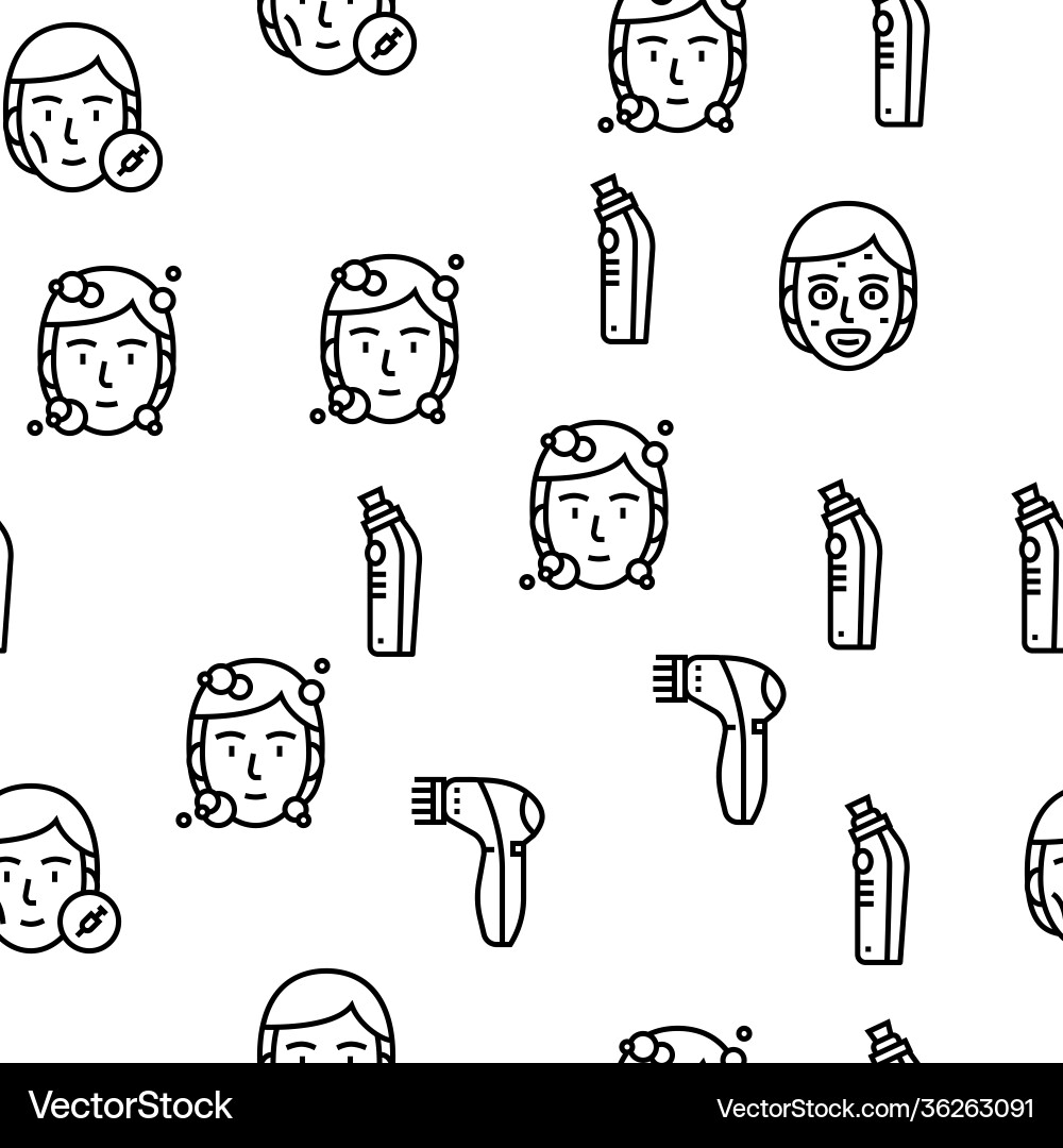 Facial skin care treat seamless pattern Royalty Free Vector
