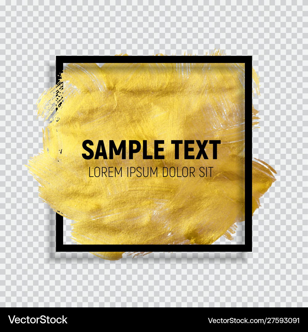 Gold paint glittering textured art Royalty Free Vector Image