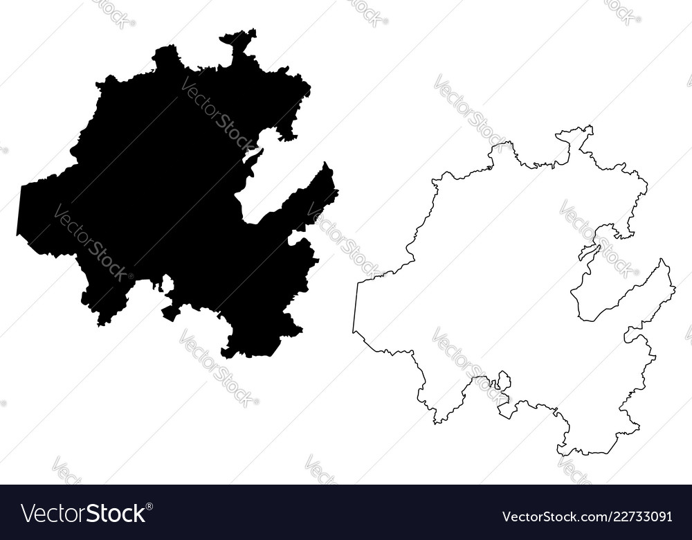 Hidalgo state map Royalty Free Vector Image - VectorStock