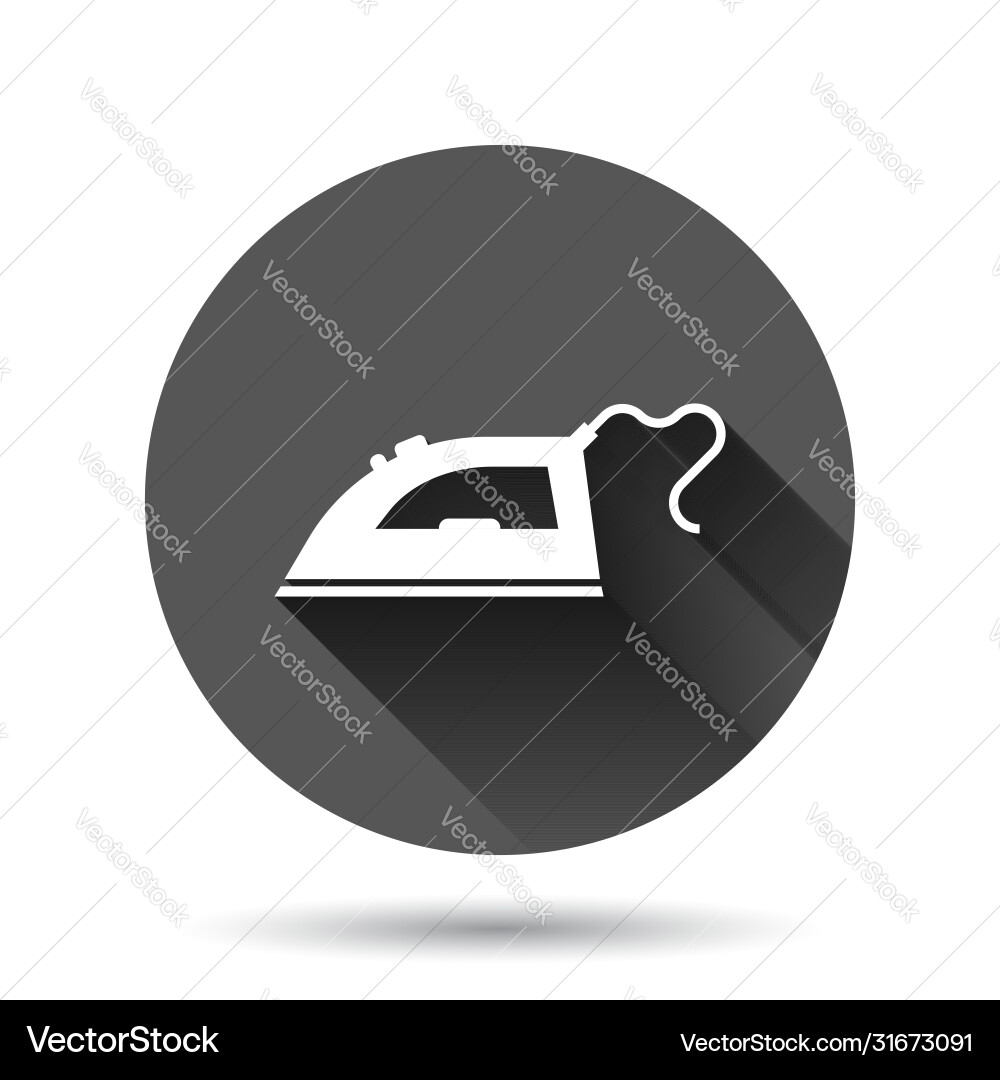 Iron icon in flat style laundry equipment Vector Image