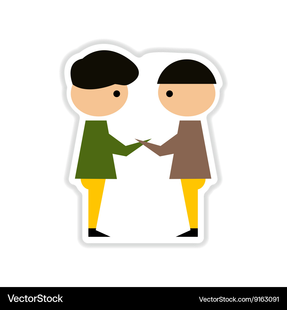 Paper sticker on white background business Vector Image
