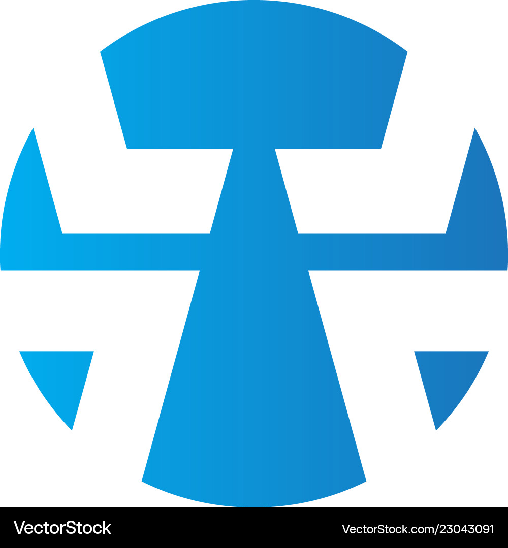 Round abstract unusual company logo Royalty Free Vector