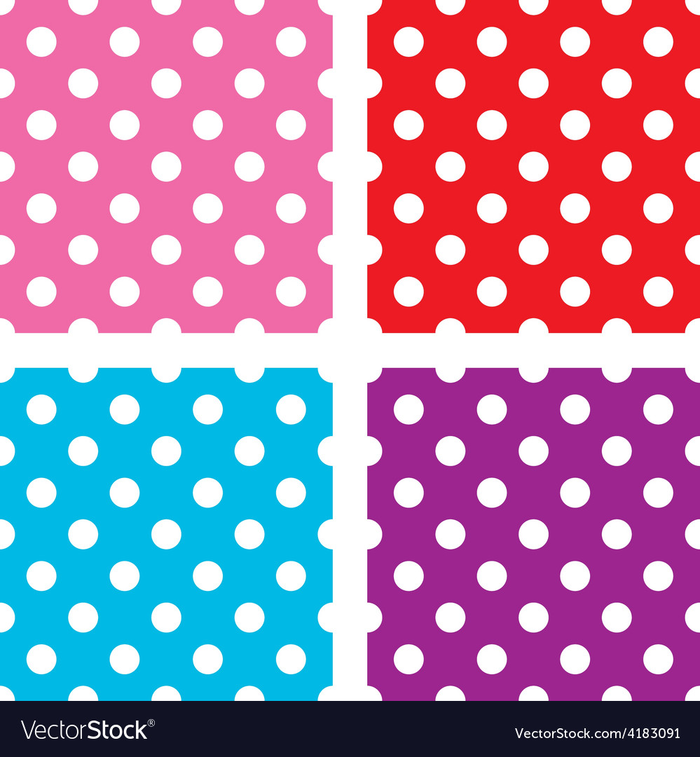 Seamless polka dots sets Royalty Free Vector Image