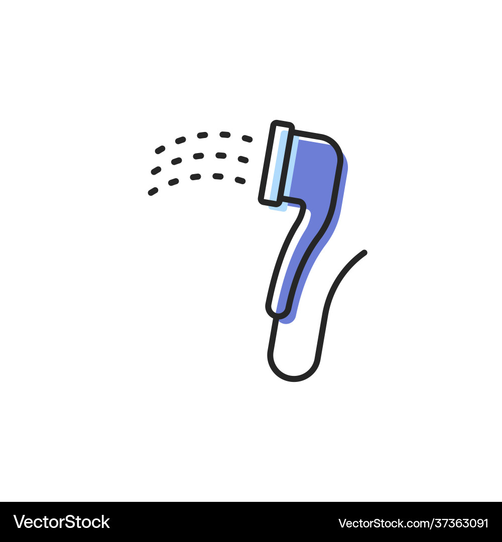 Shower outline icon linear style sign for mobile Vector Image