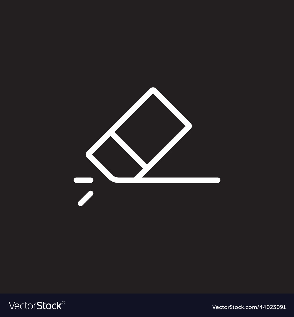 White eraser abstract line art icon Royalty Free Vector White eraser abstract line art icon Royalty Free Vector