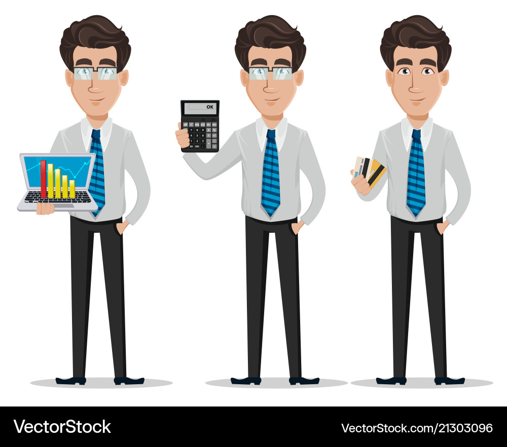 Business man in office style clothes Royalty Free Vector