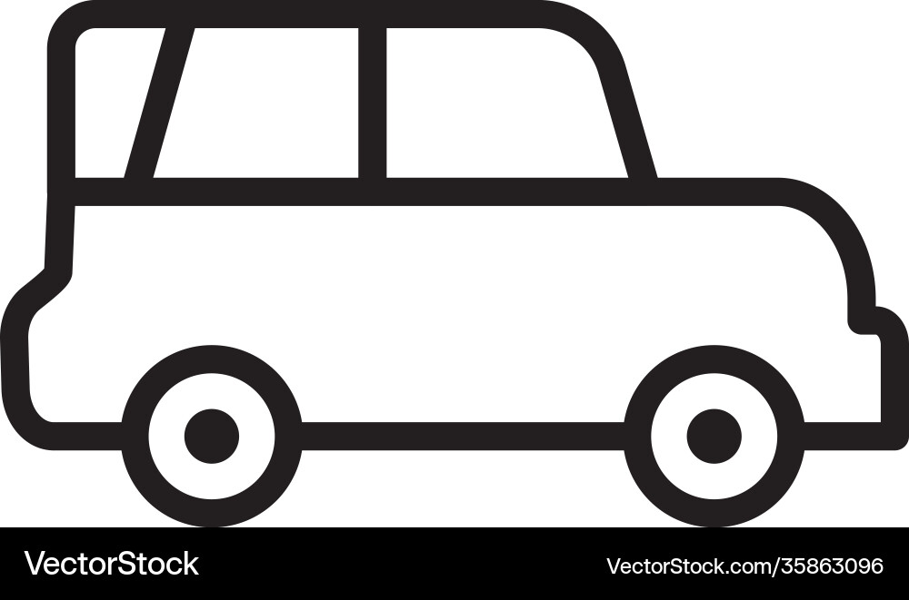 Car transport vehicle line style icon Royalty Free Vector