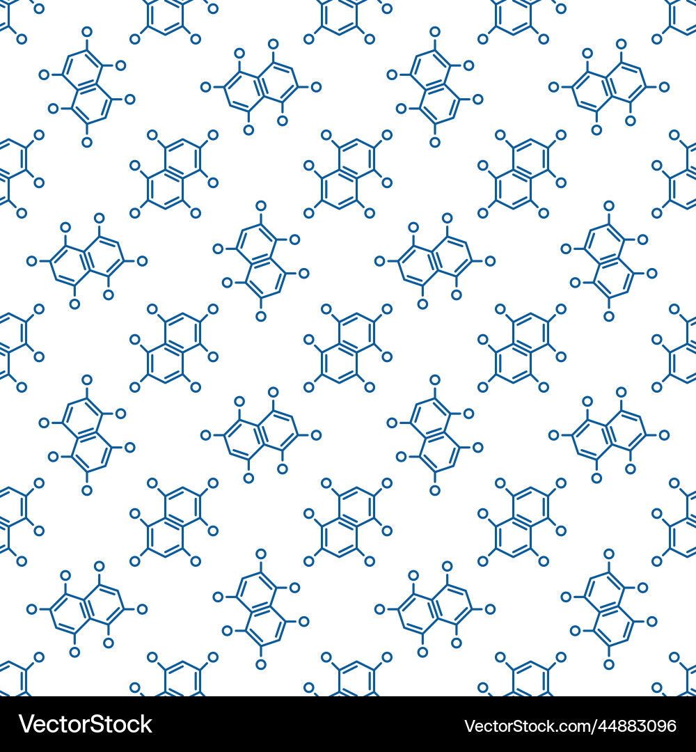 Chemical hexagon compounds outline seamless Vector Image