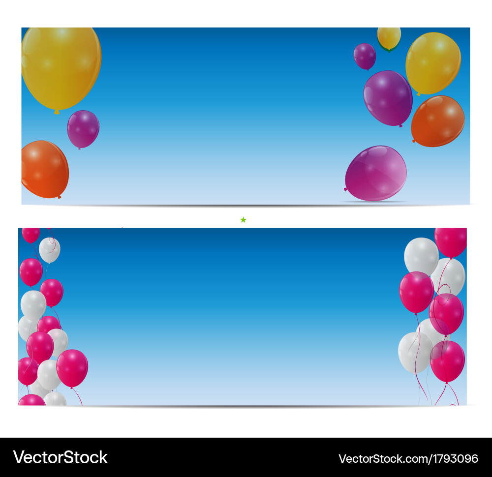 Color glossy balloons card background Royalty Free Vector