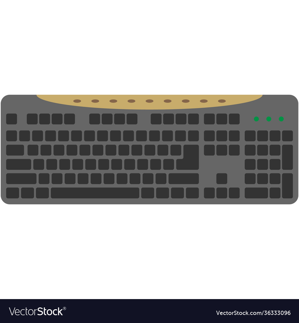 Computer keyboard isolated on white Royalty Free Vector