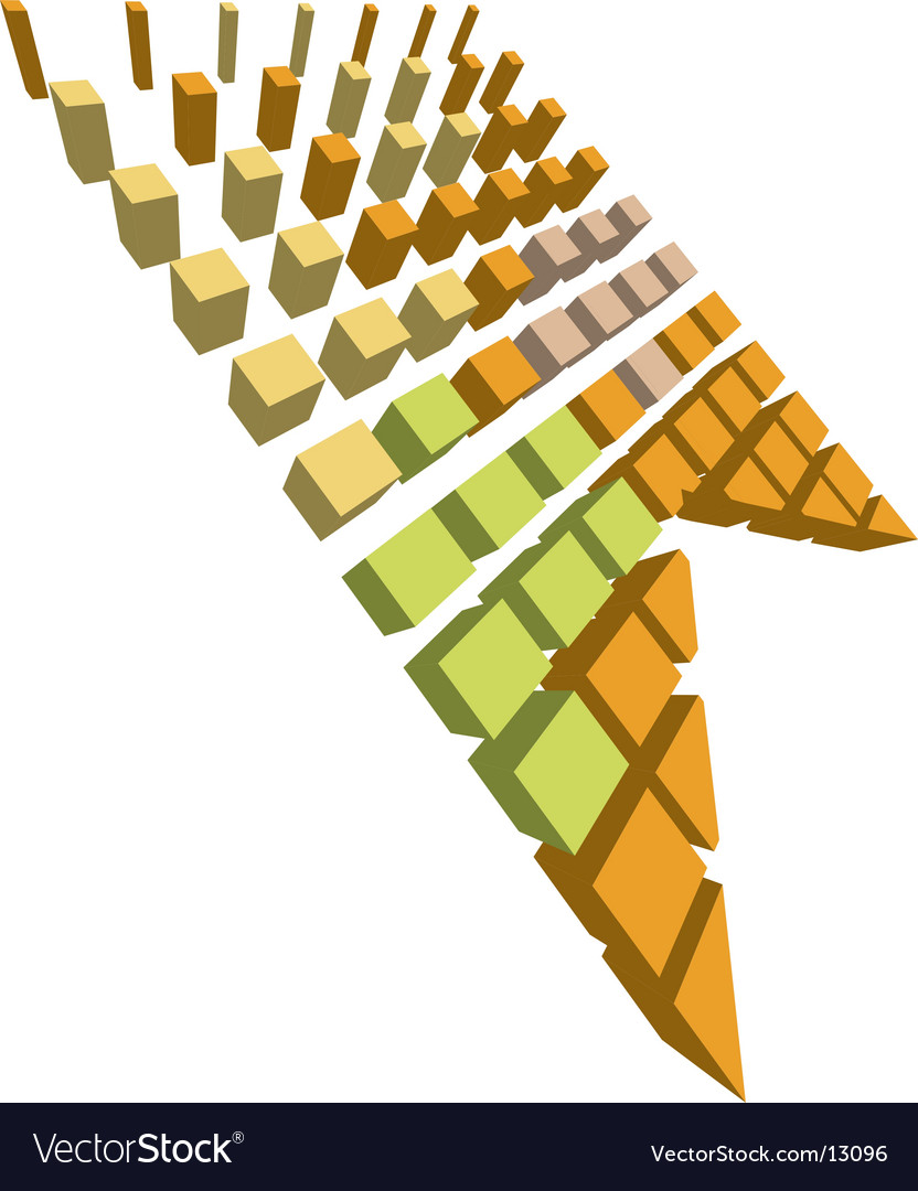 Digital boxes formation Royalty Free Vector Image