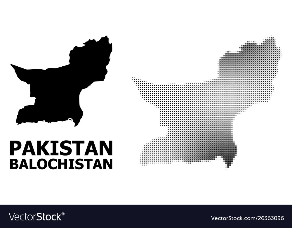 Halftone pattern and solid map Royalty Free Vector Image