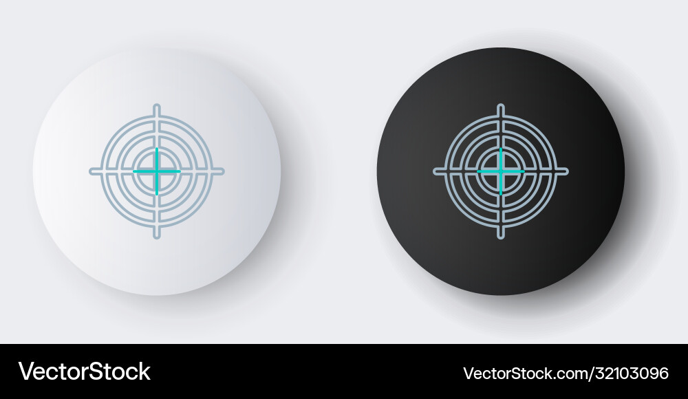 Line target sport for shooting competition icon Vector Image