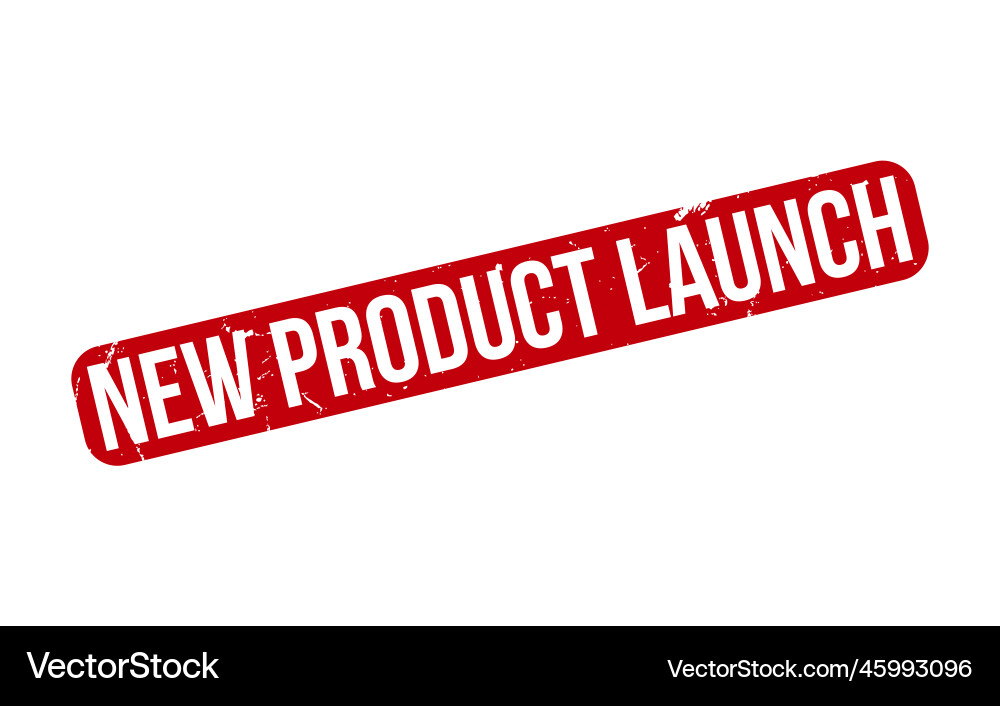 New product launch rubber grunge stamp seal Vector Image