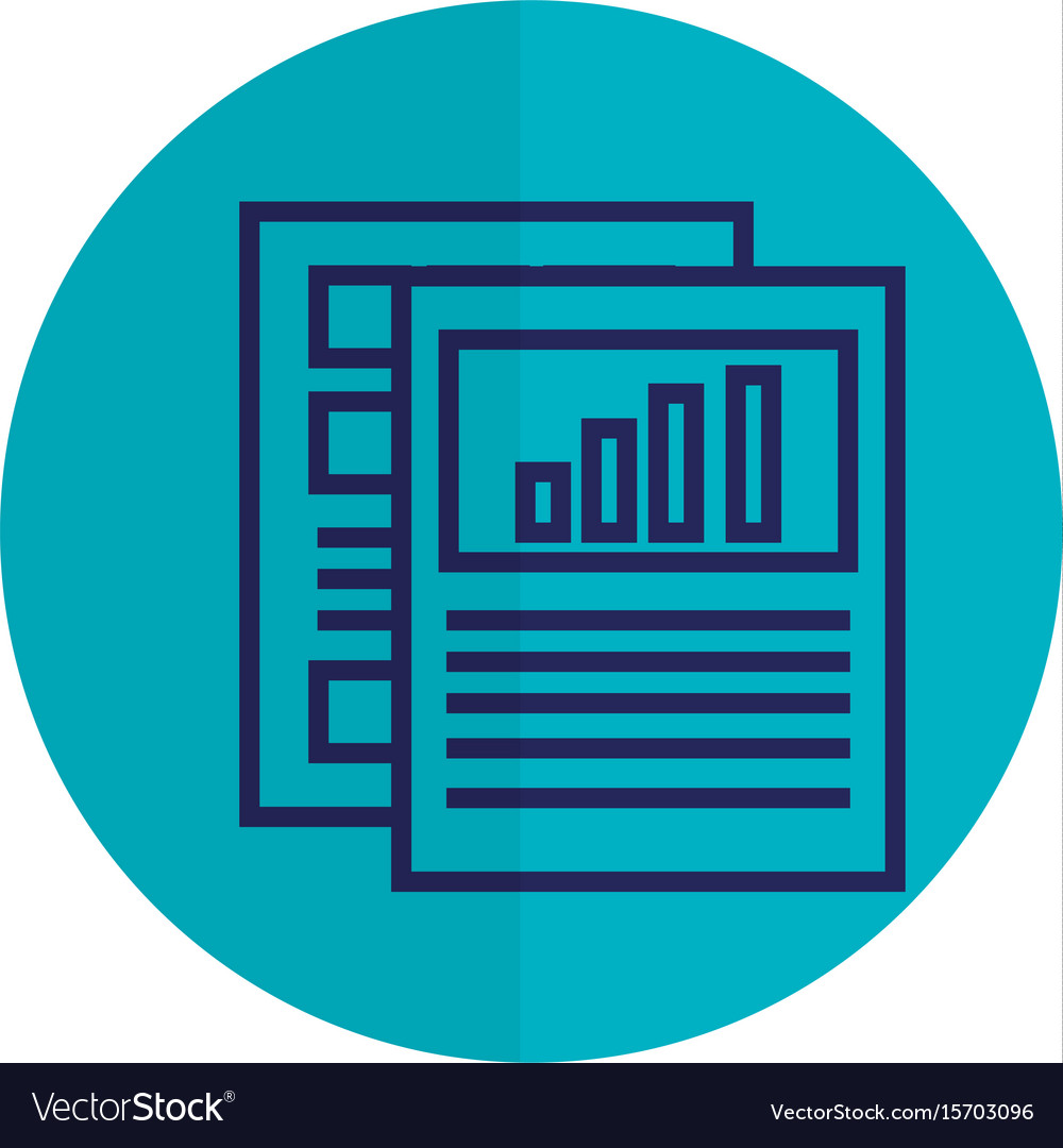 Paper document with statistics Royalty Free Vector Image