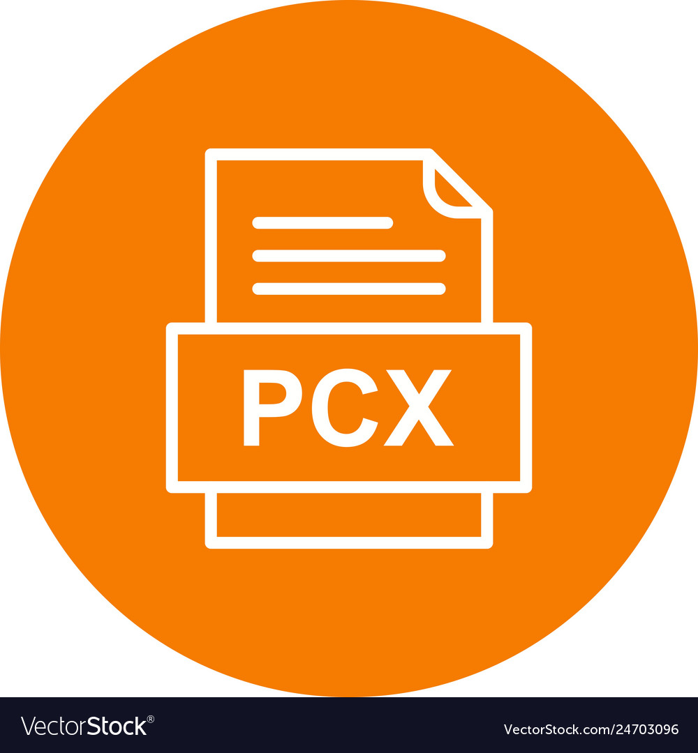Pcx file document icon Royalty Free Vector Image