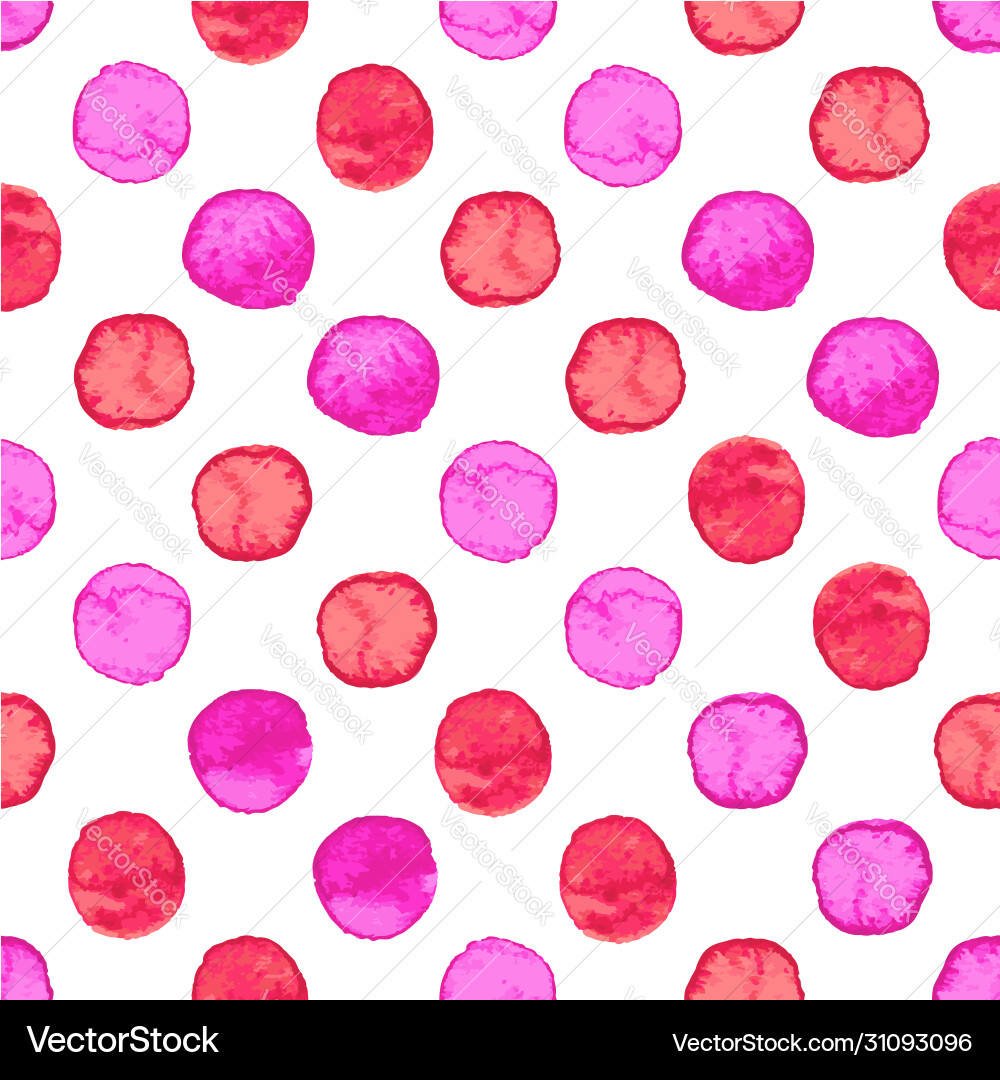Seamless watercolor dots pattern Royalty Free Vector Image