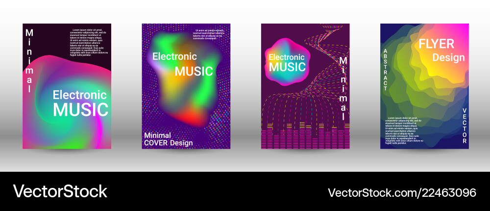 Set of modern abstract musical backgrounds Vector Image