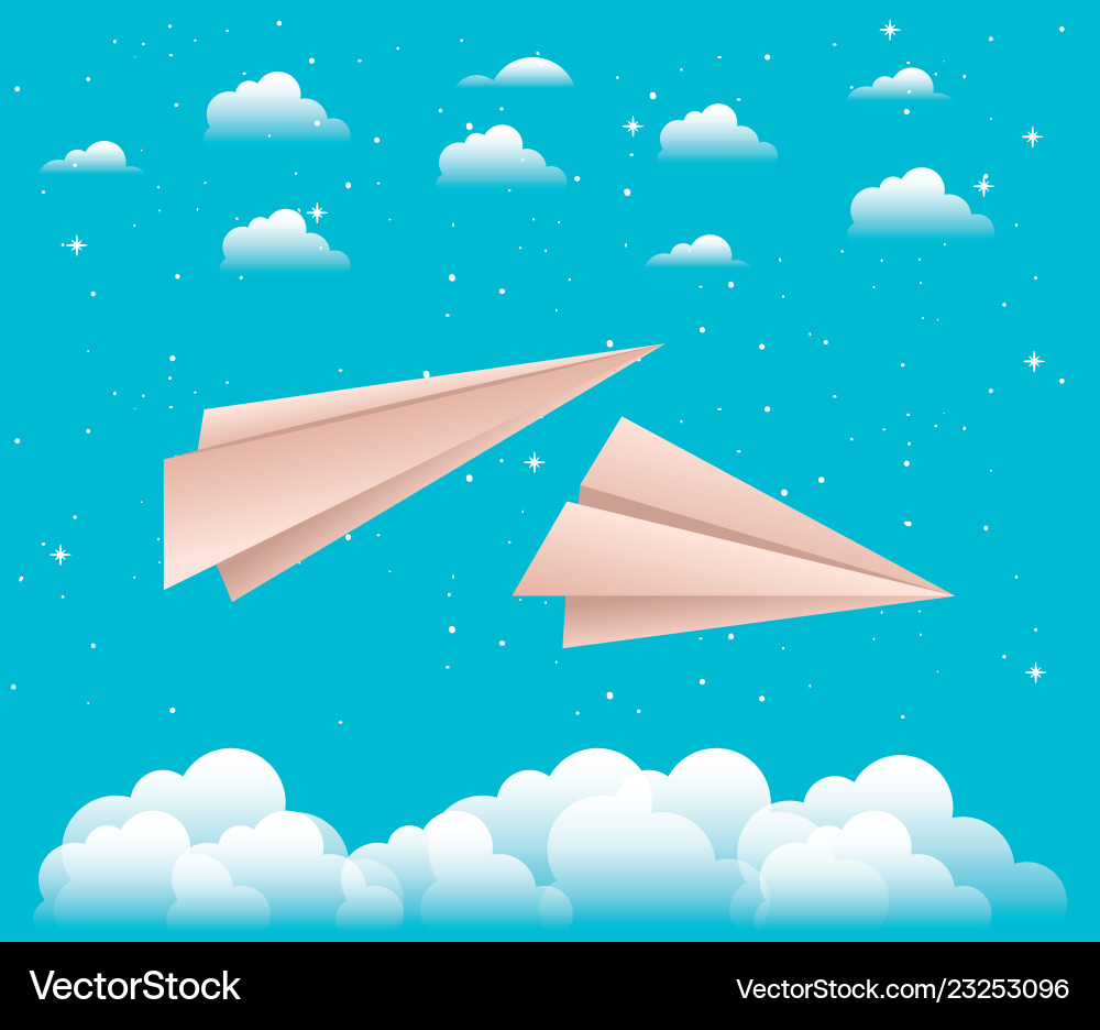 Paper Airplanes In The Sky