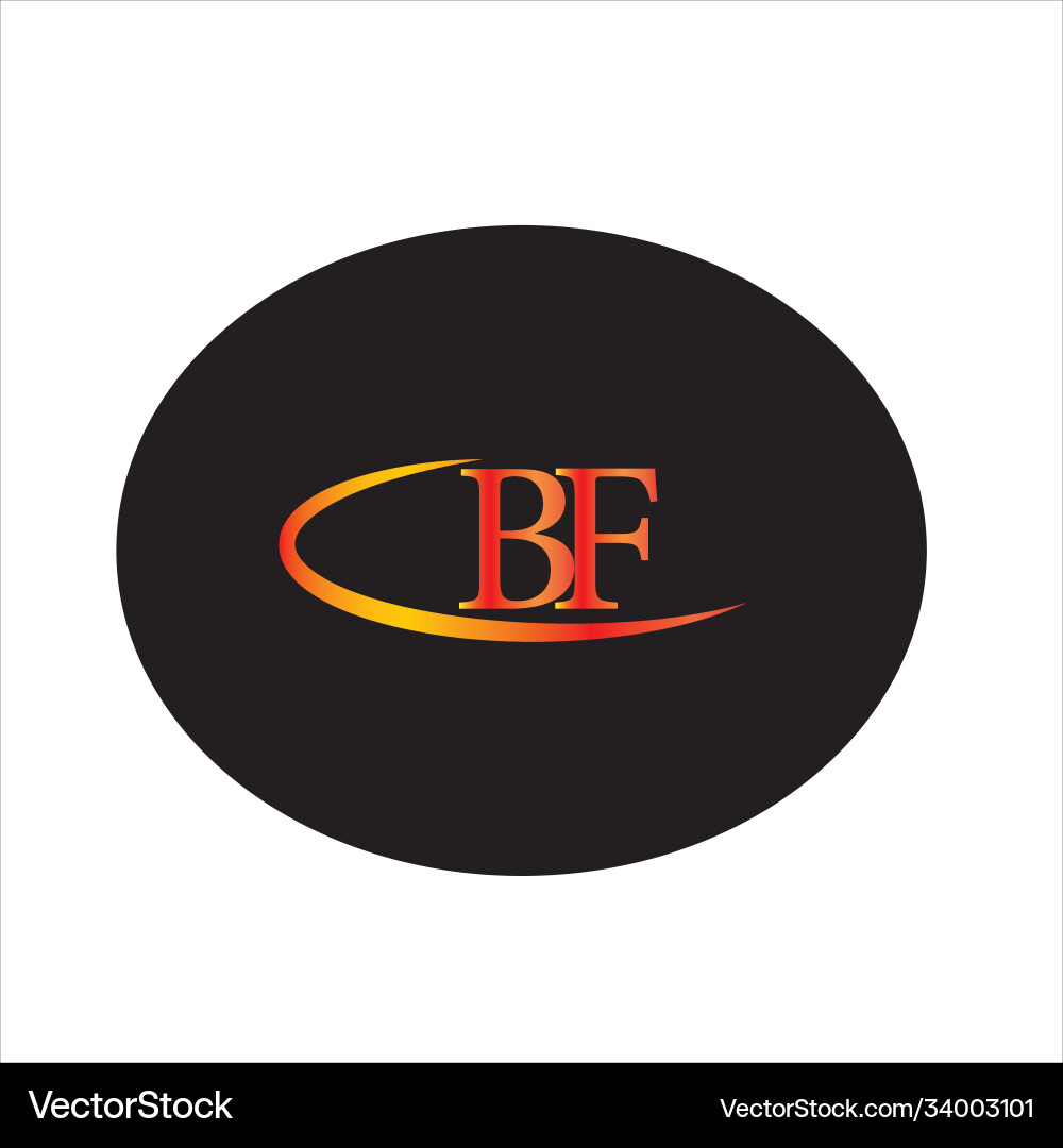 B f joint letter logo emblem design Royalty Free Vector