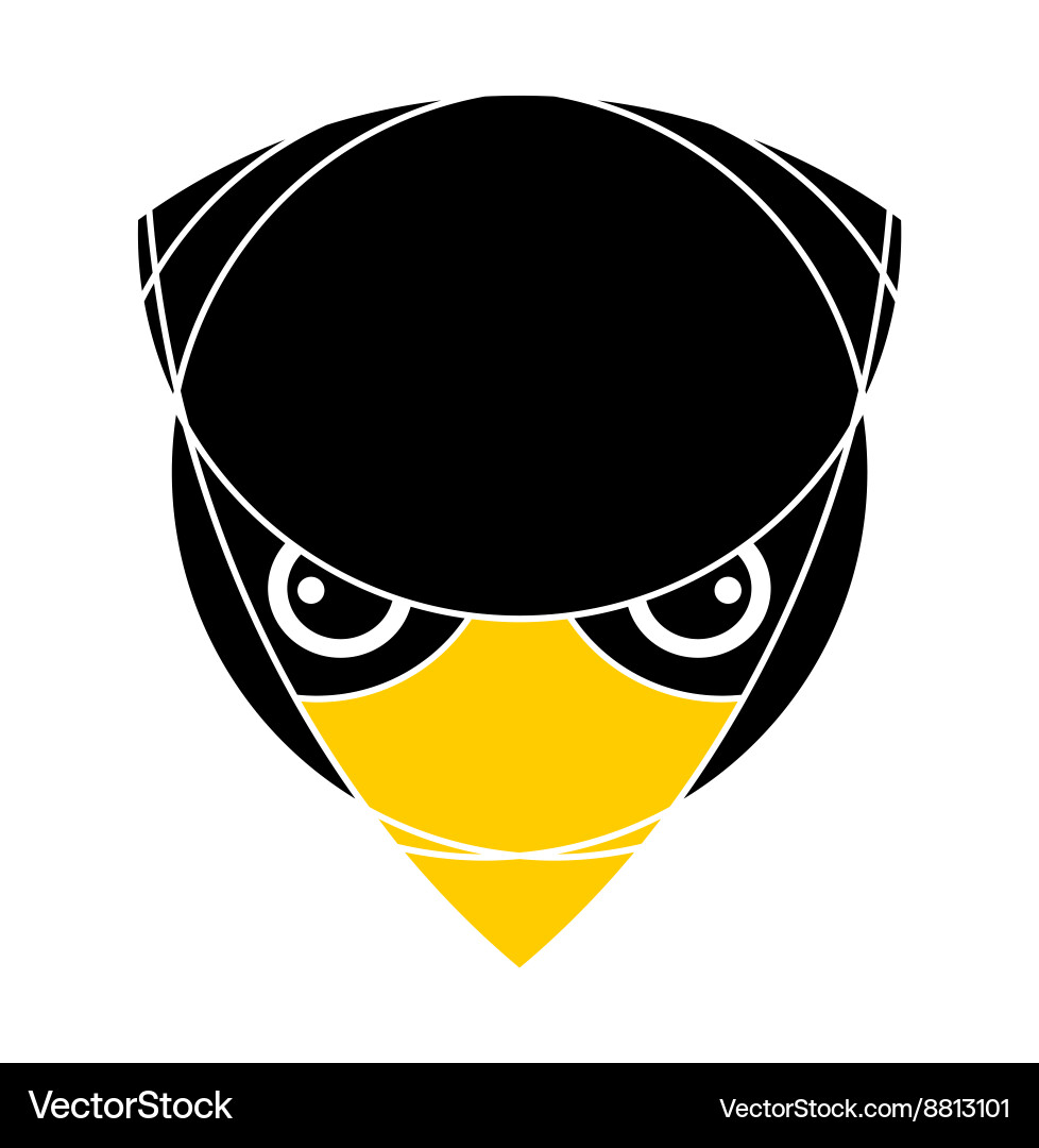 Bird head Raptor head Isolated Logo icon design Vector Image