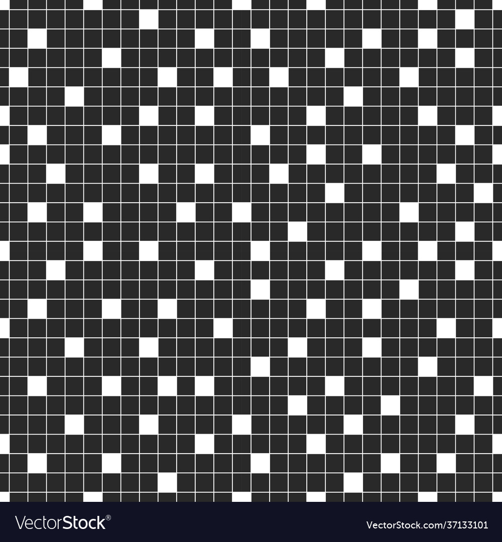 Creative seamless mosaic square pattern dark Vector Image