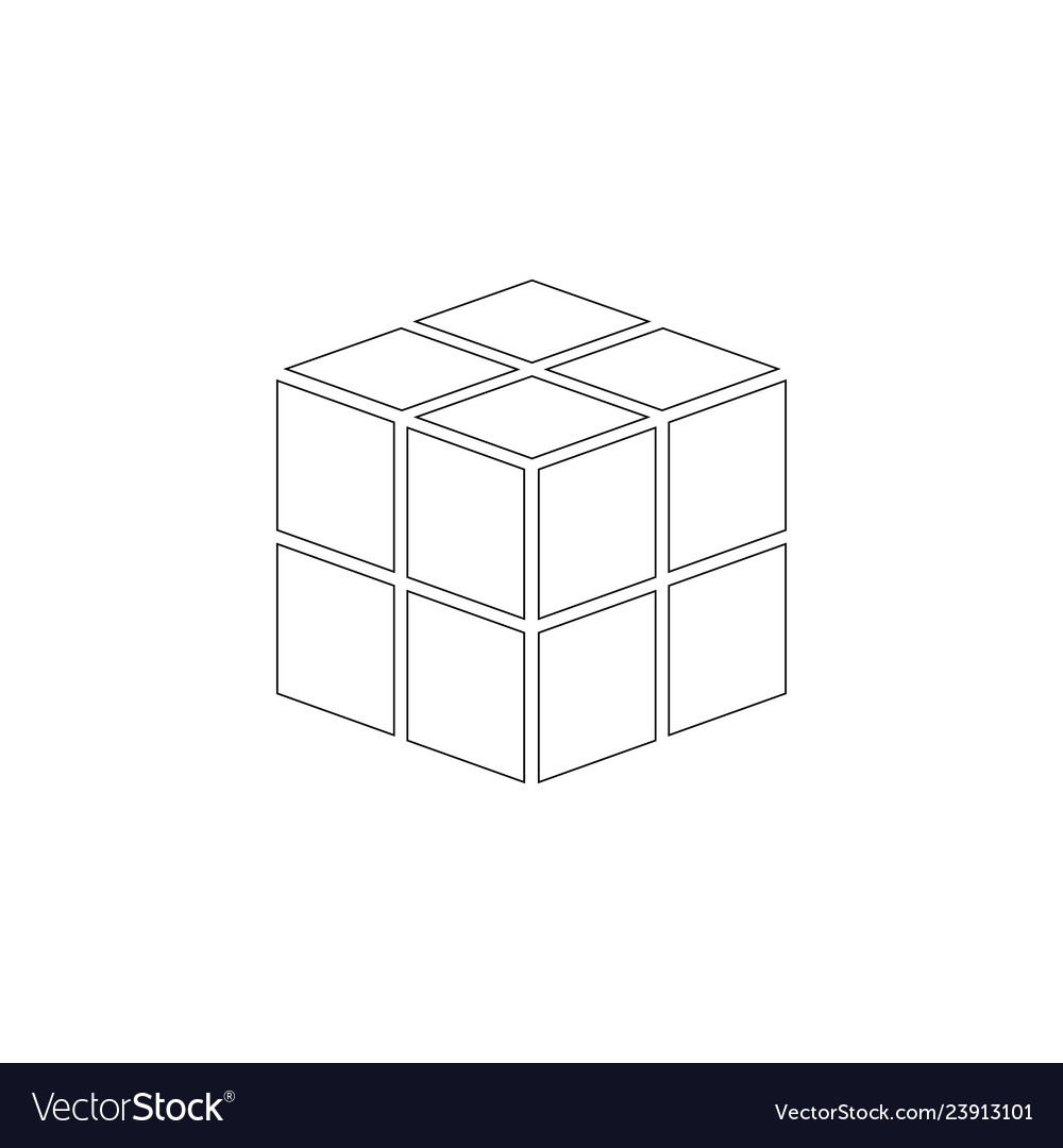 Cube flat icon Royalty Free Vector Image - VectorStock