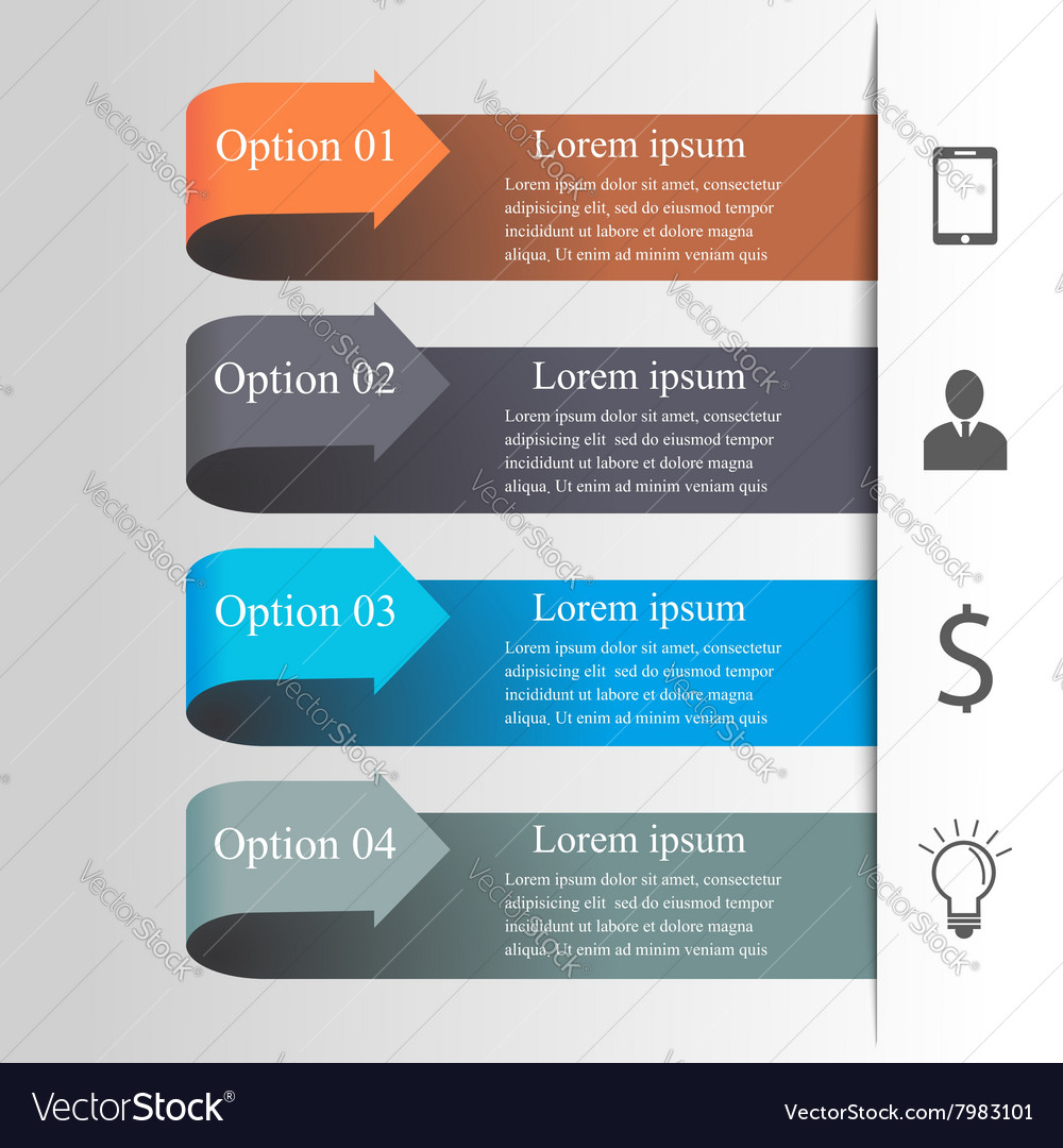 Infographics arrow template Royalty Free Vector Image