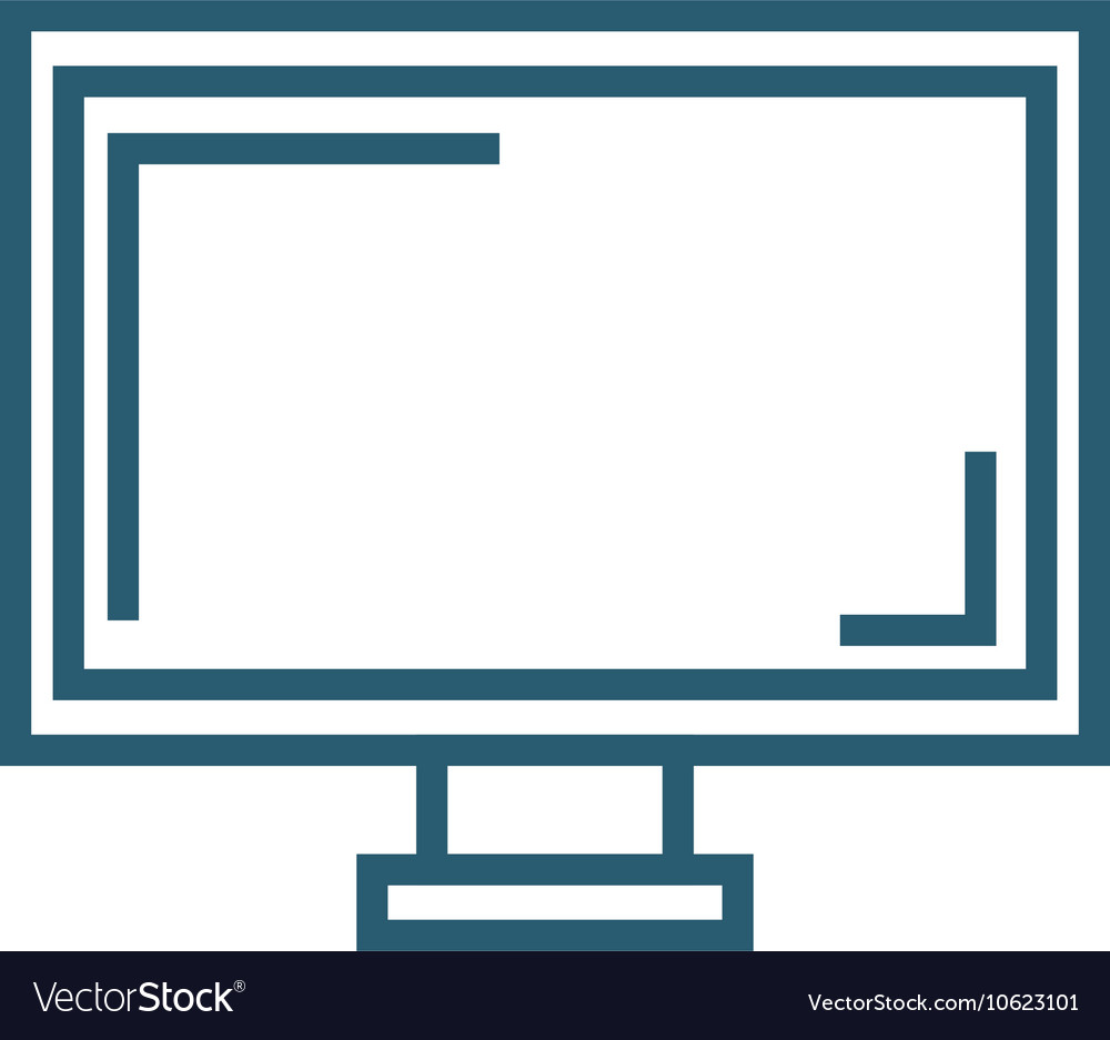 Monitor screen computer Royalty Free Vector Image