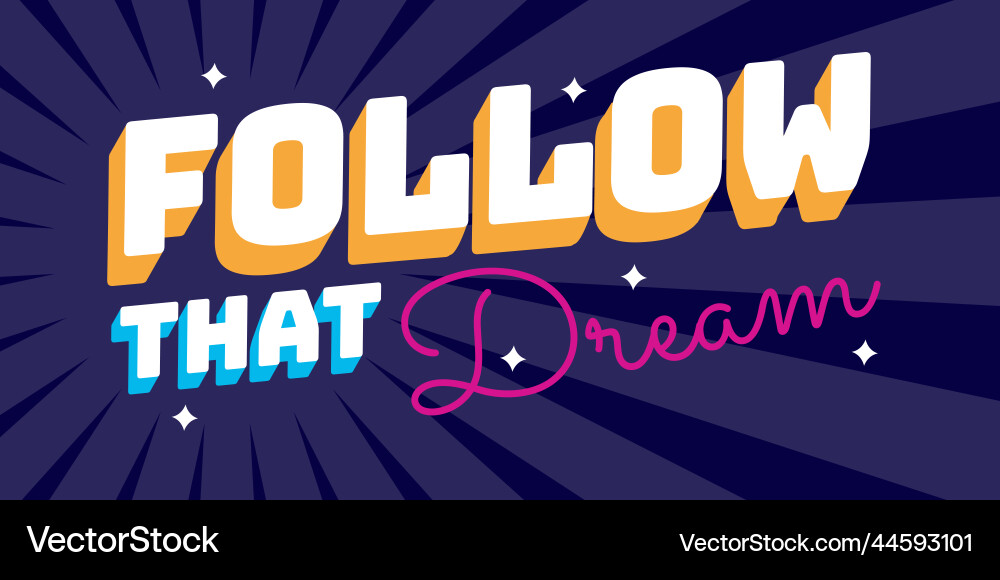 Motivational hand lettering typography quote Vector Image