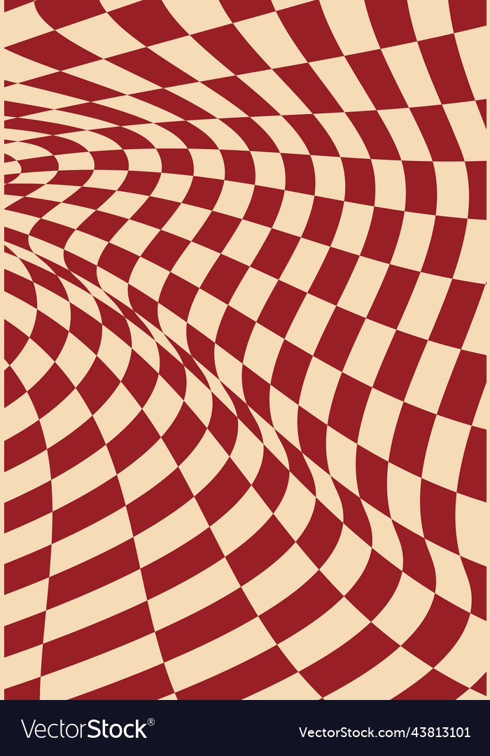 Psychedelic geometric pattern with squares Vector Image