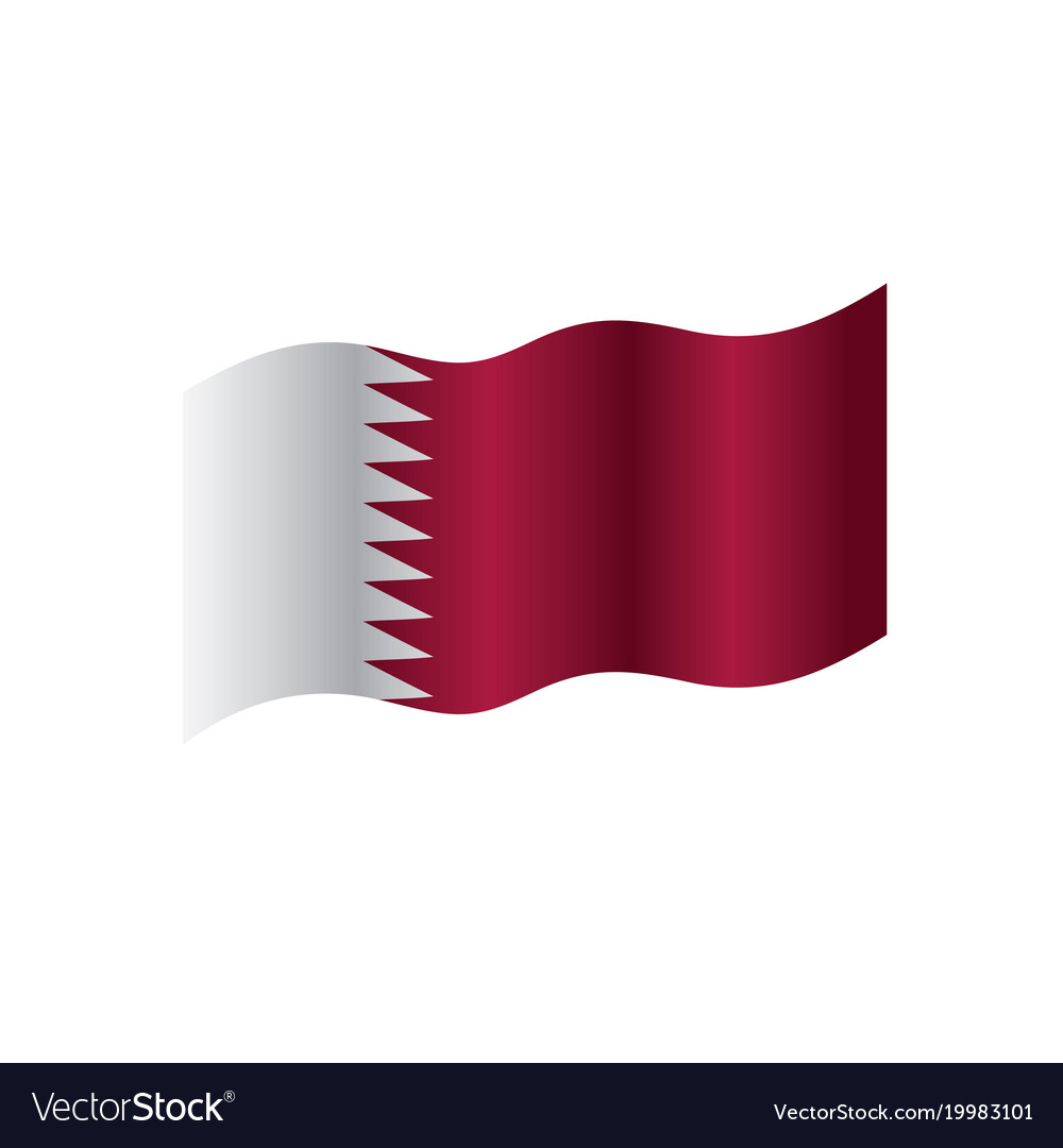 Qatar flag Royalty Free Vector Image - VectorStock