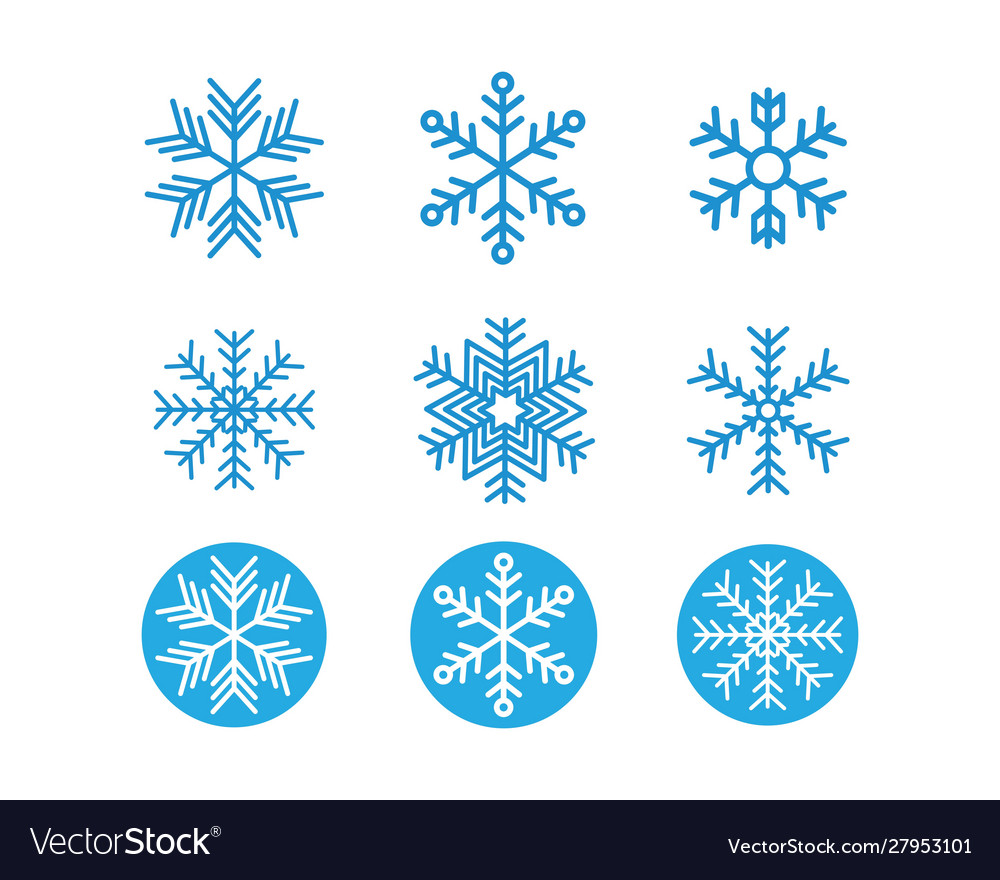 Snowflake logo icon design Royalty Free Vector Image