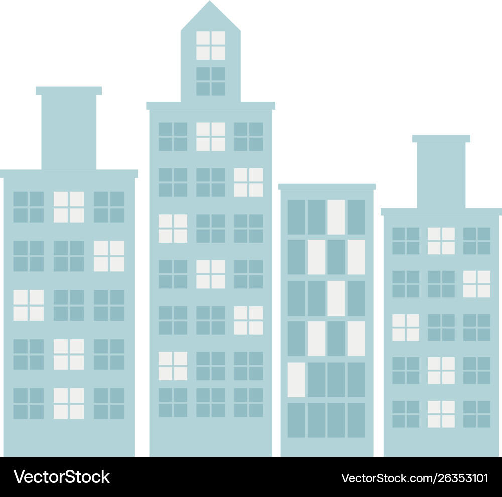 Urban landscape with high skyscrapers Royalty Free Vector