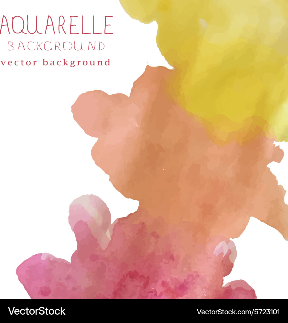 Watercolor background with text and signa Vector Image