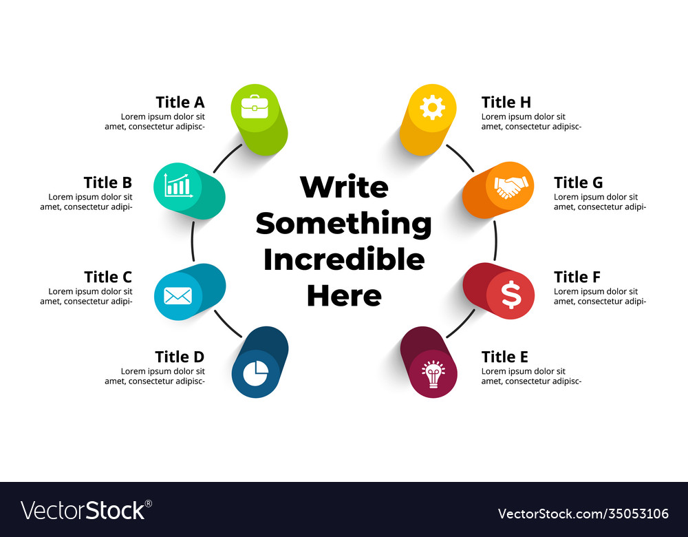 3d perspective infographic presentation Royalty Free Vector