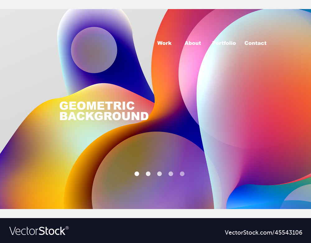 Abstract liquid background for your landing page Vector Image