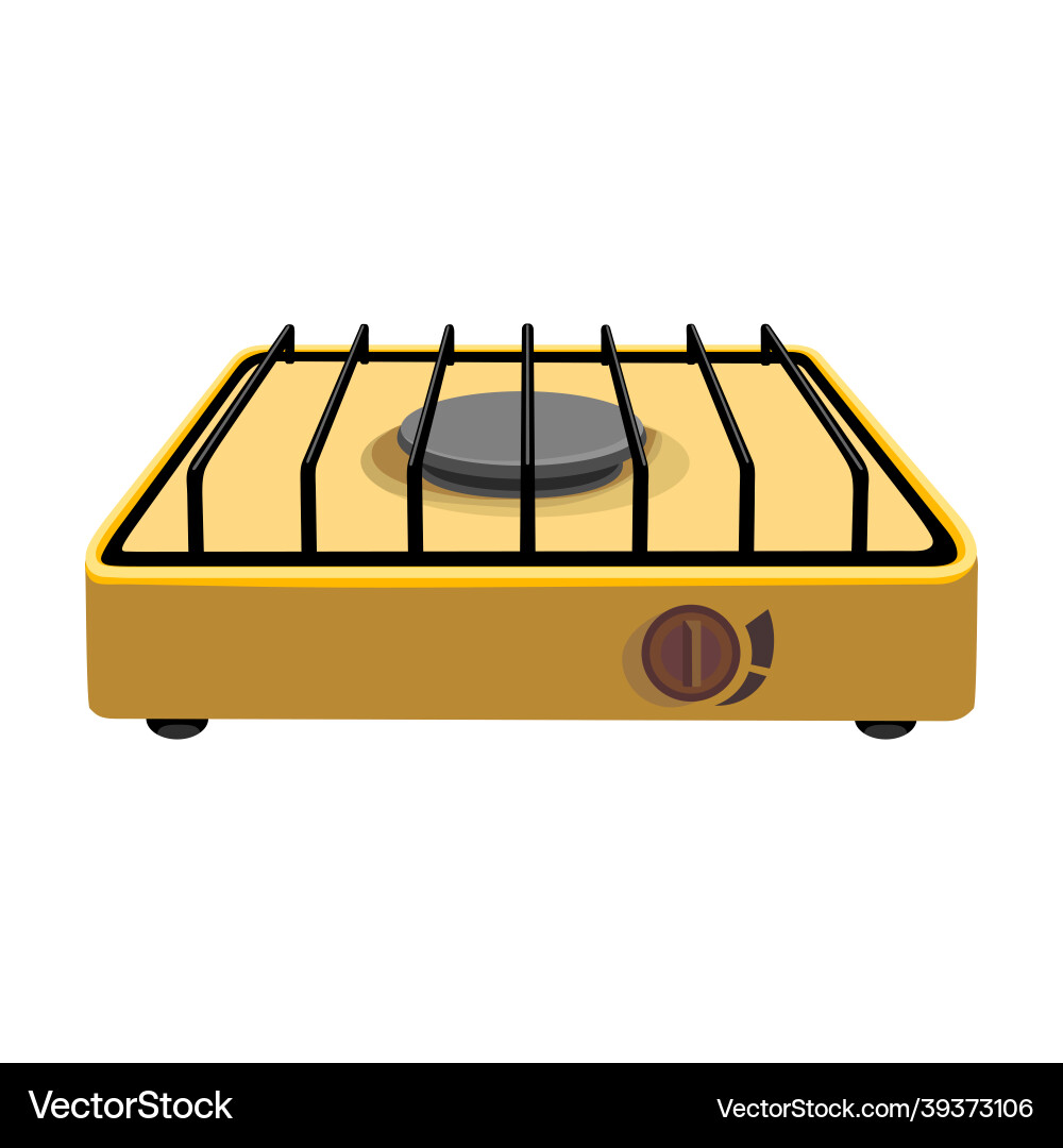 Camping stove cartoon icon Royalty Free Vector Image