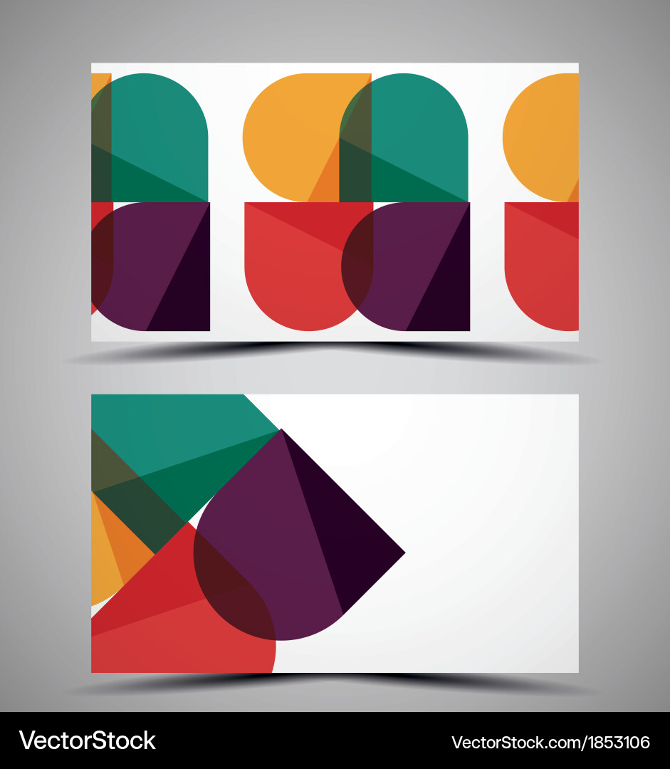 Cmyk business card design template Royalty Free Vector Image