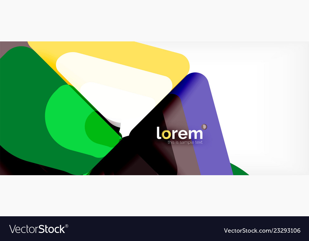 Colorful trendy geometric shapes background Vector Image