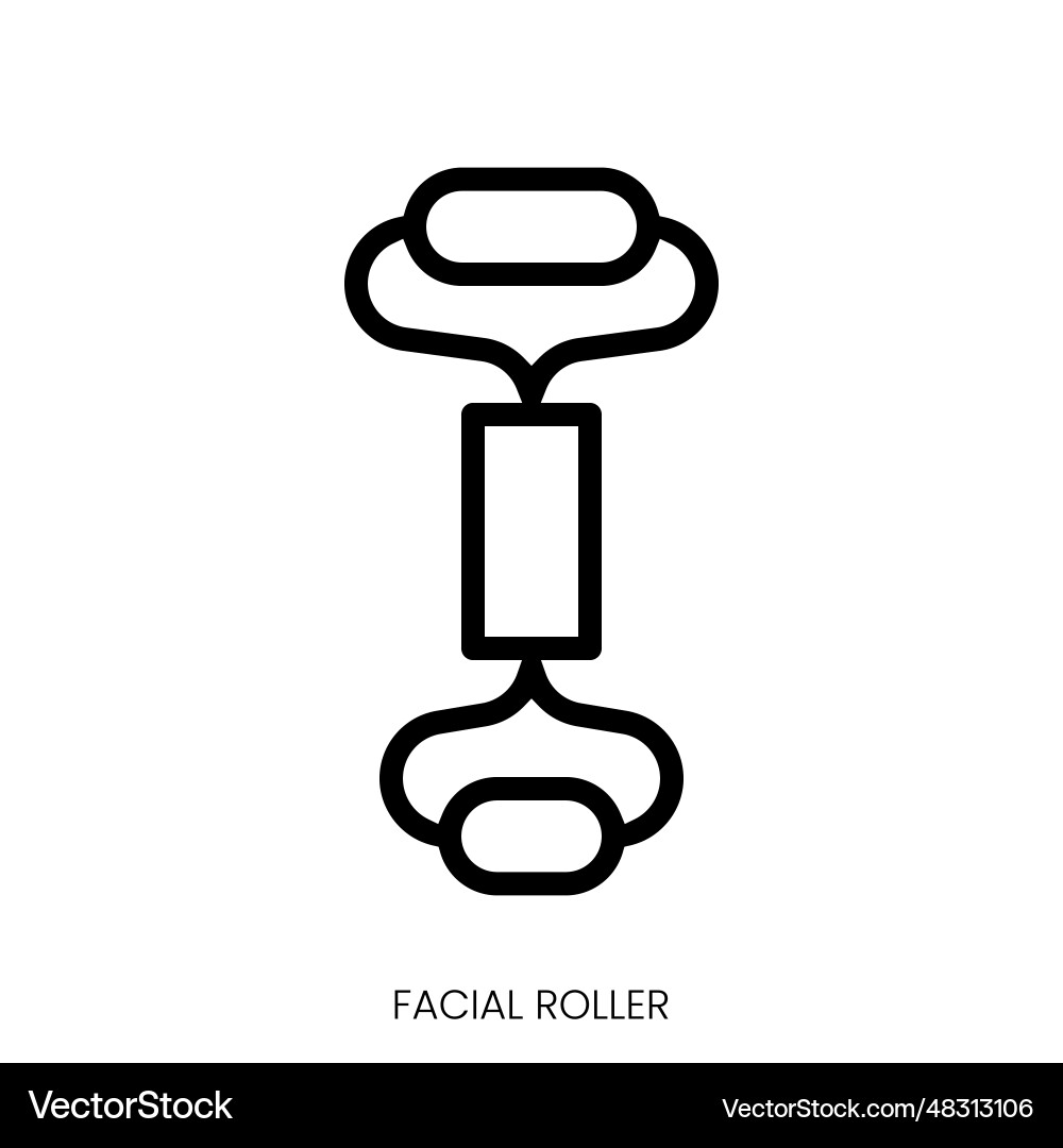 Facial roller icon line art style design isolated Vector Image