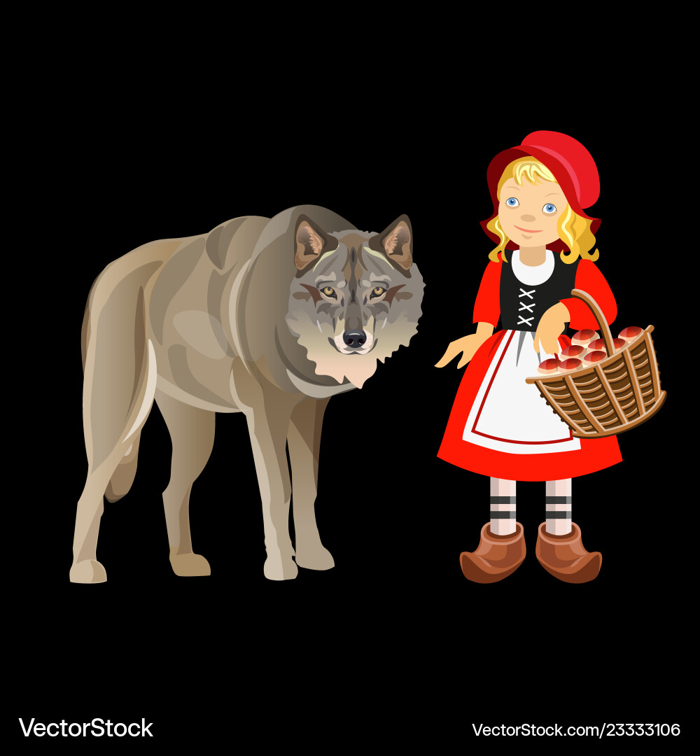 Little red riding hood Royalty Free Vector Image