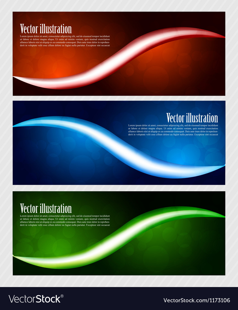 Set of bright banners Royalty Free Vector Image