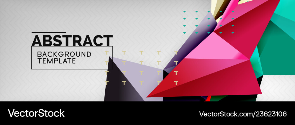 Triangles background techno template Royalty Free Vector