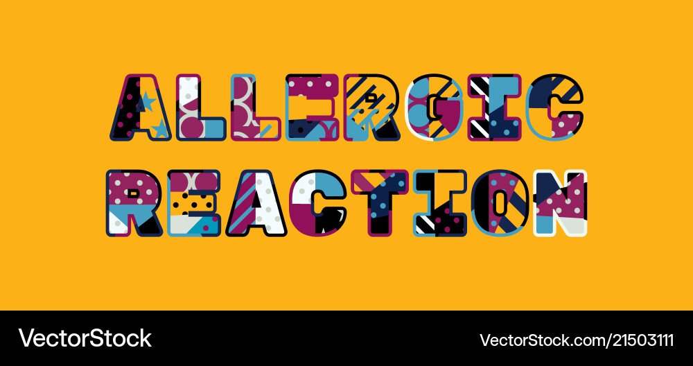 Allergic reaction concept word art Royalty Free Vector Image